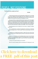 Positions Ponder. People Purchase. - Tony Mayo